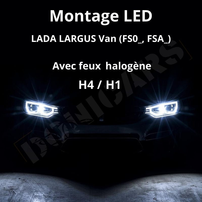 Montage Ampoules LED LADA LARGUS Van (FS0_, FSA_) H4/H1 - Guide – Donicars