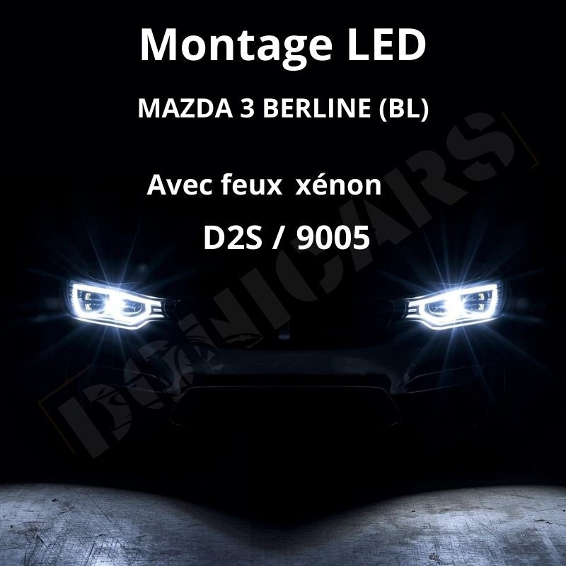 Montage Ampoules LED MAZDA 3 BERLINE (BL) D2S/9005 - Montage & réglage ...