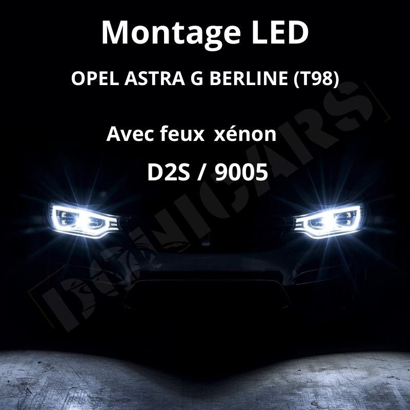 Montage Ampoules LED OPEL ASTRA G BERLINE (T98) D2S/9005 - Guide – Donicars